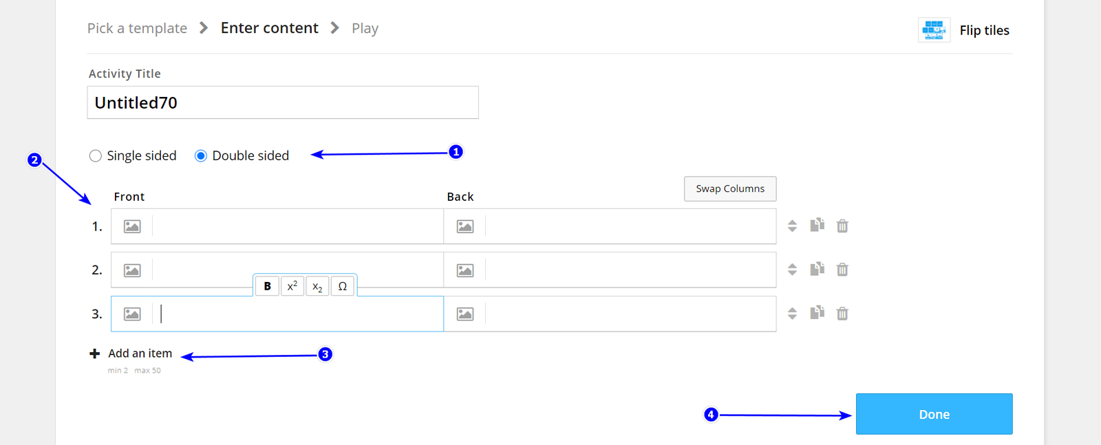 How to create a Flip tiles activity? – Wordwall