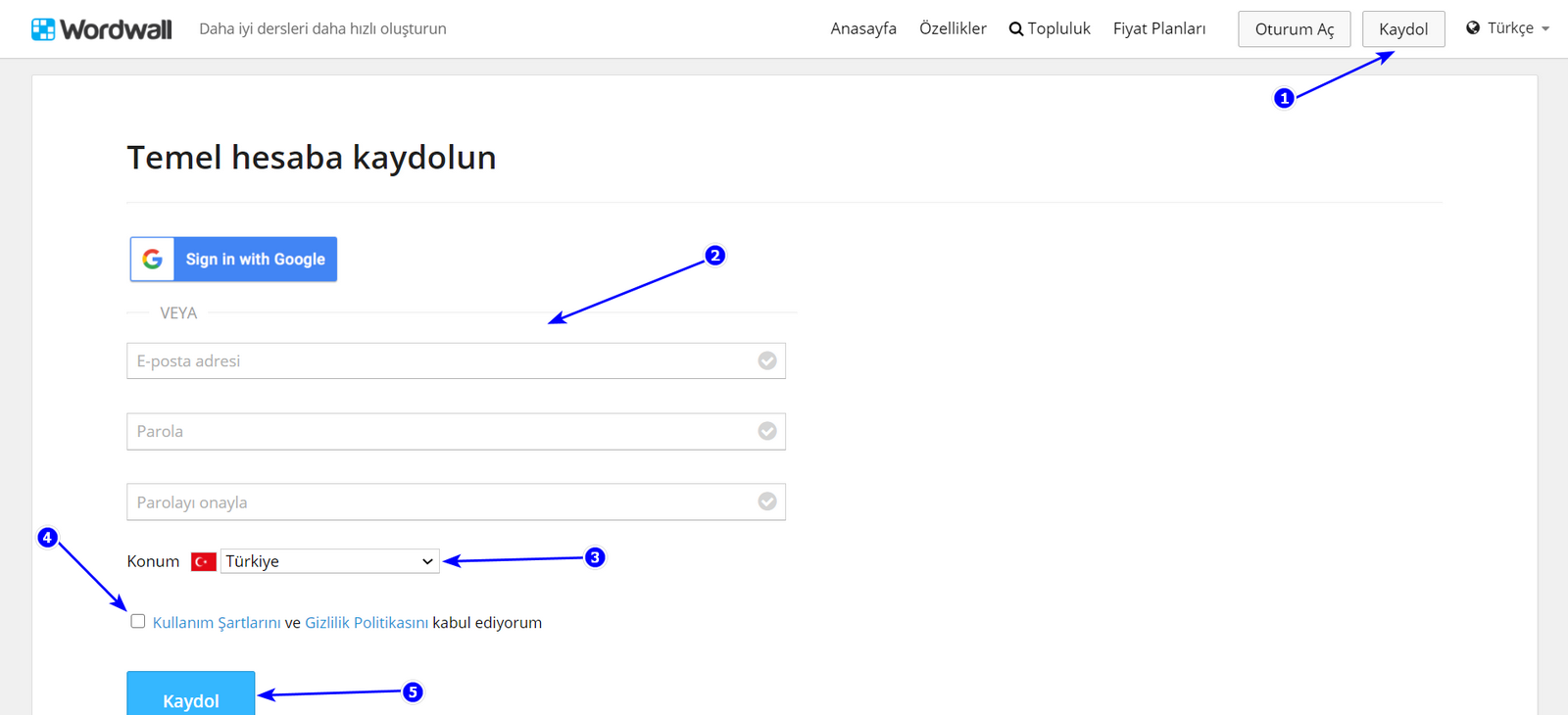 Wordwall ile nasıl hesap oluşturulur? – Wordwall