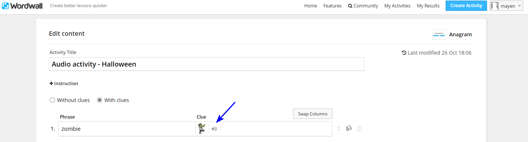 How To Add Audio To My Activity Wordwall