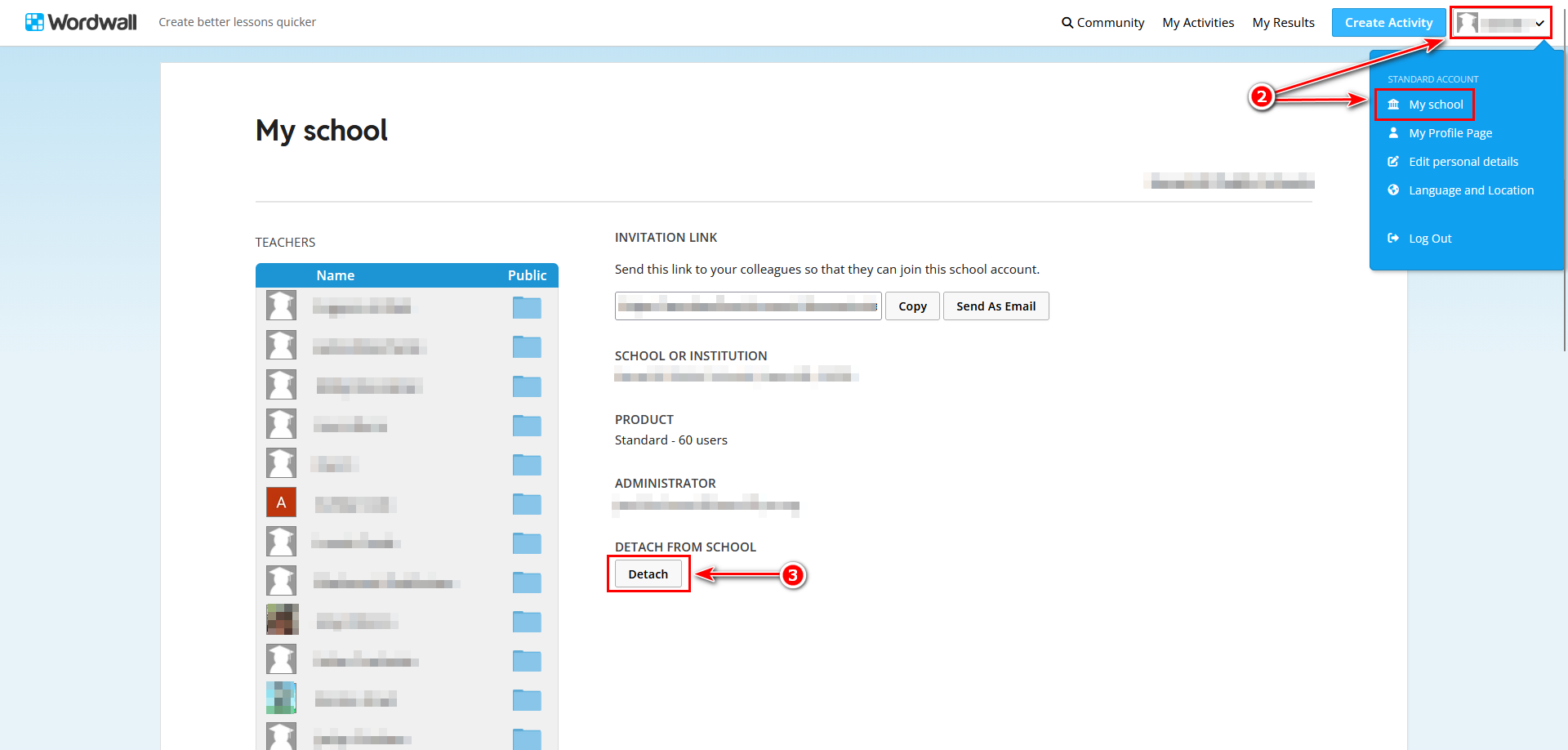 ️ How to detach my account from a school account? – Wordwall